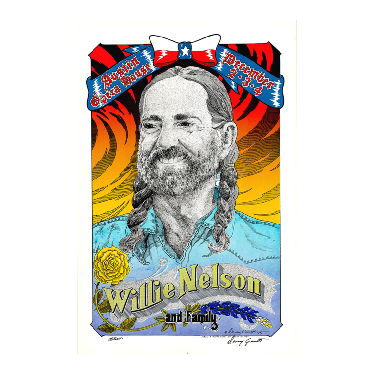 Willie Nelson and Family Show Poster at Austin Opera House